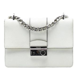 Prada Sac bandouli&egrave;re Saffiano Pre-owned - Femme - Pre-owned - Blanc - Taille: ONE Size