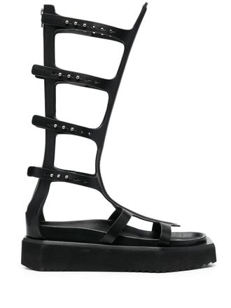 Rick Owens sandales Cyclops Spartan en cuir - Noir
