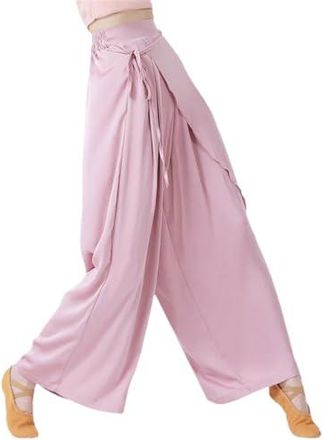 Generic Pantalon de danse classique pour femme - Coupe ample - Jambe large - Ceinture flottante chinoise, Pnnrk, S