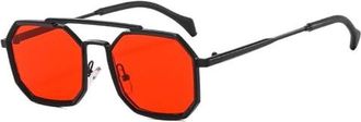 Generic Lunettes De Soleil Conduite En M&eacute;tal For Hommes Et Femmes, Sport Vacances Plein Air(Red)