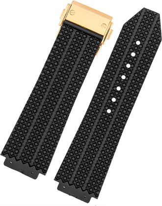 Generic Uhrenarmband f&uuml;r Big BANG, Silikon, 25 x 19 mm, wasserdicht, Herrenuhrenarmband, Kette, Uhrenzubeh&ouml;r, Gummi-Uhrenarmband