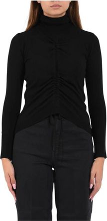 Akep Femme, Pulls, Noir, Taille: 42 FR Pull à col roulé