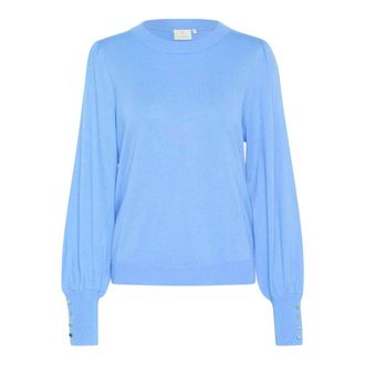 Kaffe KAlizza Rundhals-Strickpullover - - Knitwear - Damen - Blau - 2XL