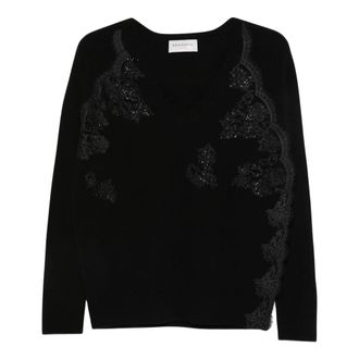 Ermanno Scervino V-Ausschnitt Strickware - - Knitwear - Damen - Schwarzk - L