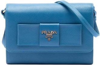 Prada Portefeuille bandouli&egrave;re pr&eacute;-poss&eacute;d&eacute; - Femme - Pre-owned - Bleu - Taille: ONE Size
