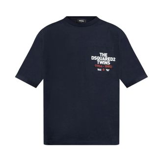 Dsquared2 Marineblaues T-Shirt - - Tops - Herren - Blau - S