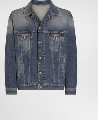 Dolce & Gabbana Giubbotto - Mann Jeans Mehrfarbig Baumwolle 54