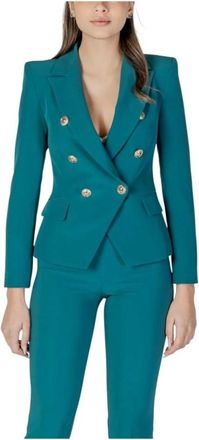 Rinascimento Femme, Vestes, Vert, Taille: 40 FR Blazer en polyester avec coupe classique
