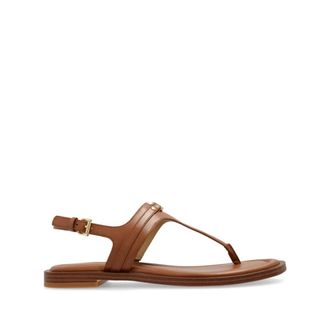Michael Kors Femme, Chaussures, Brun, Taille: 36 EU Mandy Leather Flat Sandal
