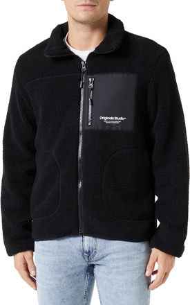 Jack & Jones Herren Jorvesterbro Teddy Jacket Sn Pls 12245416,Schwarz,3XL
