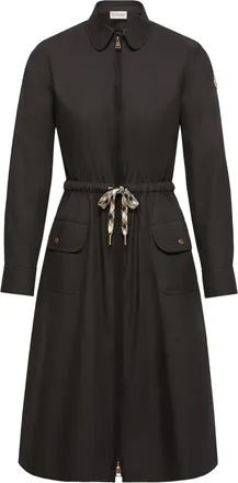 Moncler Moncler Cotton Blend Knee-length Dress, Women, Black, Size: 38