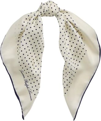 Ralph Lauren Femme, Accessoires, Beige, Taille: ONE Size Core Dot Sqr Scarf Square