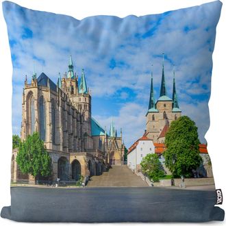 Void Watches Erfurter Dom Kissenbezug Kissenhülle Deko Polyester Dekoration Garten Dekokissen, Kissen Größe:40 x 40 cm