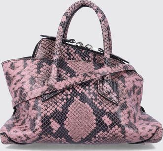 The Attico Mini sac &agrave; main La Passeggiata en cuir de veau &agrave; imprim&eacute; python