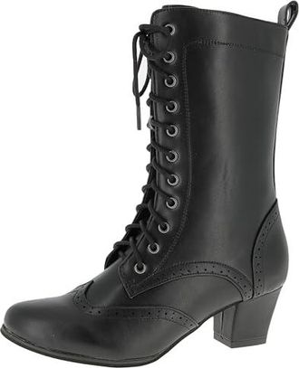 Hirschkogel Femme Damen Trachten Stiefelette Bottes Traditionnelles, Noir, 40 EU