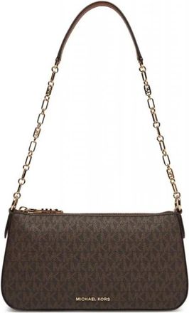 Michael Kors Femme, Sacs, Brun, Taille: ONE Size Empire Medium Signature Logo Chain-Link Pochette