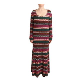Missoni Multicolor Stripe Wool Knitted Maxi Sheath Dress - - Dresses - Damen - Mehrfarbig - L