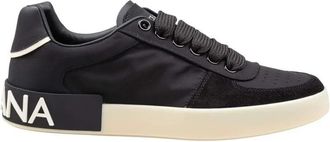 Dolce & Gabbana Low-Top Sneaker - Portofino Nylon - Gr. 41,5 (EU) - in Schwarz - f&uuml;r Damen