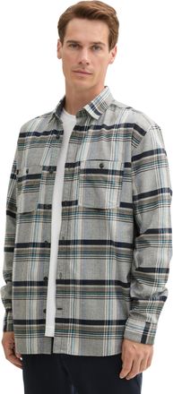 Tom Tailor Herren 1042641 Comfort Fit Hemd mit Karomuster, 35971-Green Herringbone Check, M