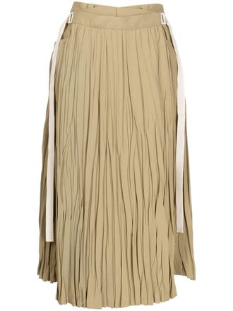 Toga Archives jupe portefeuille mi-longue à design plissé - Vert