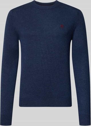 Mc Neal Slim Fit Strickpullover aus reiner Wolle mit Label-Stitching