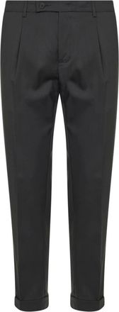 D4.0 Homme, Pantalons, Noir, Taille: S Pantalon &agrave; Pinces sur le Devant
