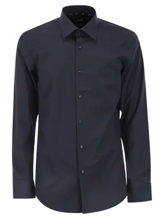 HUGO BOSS Chemise Slim Fit en popeline de coton stretch facile &agrave; repasser