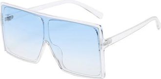 Generic Lunettes De Soleil Carr&eacute;es &Agrave; Grande Monture For Hommes, Id&eacute;ales For Le Sport Et La Conduite En Ext&eacute;rieur(Clear)