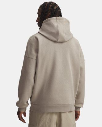 Under Armour A Icon Heavyweight Colorblocked Hoodie f&uuml;r Herren Timberwolf Taupe / Taupe Dusk / Schwarz XXL