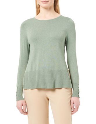 Only Damen Pullover Onljulie Ls Life Loose O-Neck Cc KNT, Hedge Green/Detail:Melange,L
