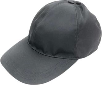 Prada unisex, Pre-owned, Noir, Taille: ONE Size Chapeau en tissu Pre-owned