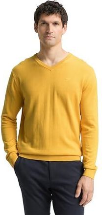 Tom Tailor Tom Tailor Pull pour Homme, 39100 - Classic Yellow Melange, XL
