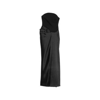 Solace London Seri Strapless Draped Maxi Dress