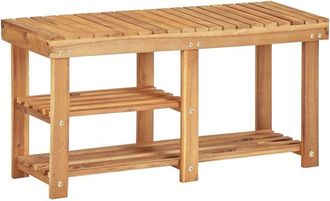 vidaXL Schuhregal 90 &times; 32 &times; 46 cm Massivholz Akazie vidaXL