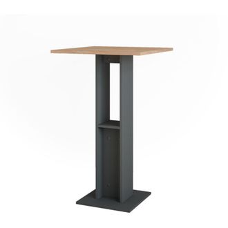 Vicco Table de bar Repose, Ch&ecirc;ne dor&eacute;/anthracite, 65x65cm, Vicco