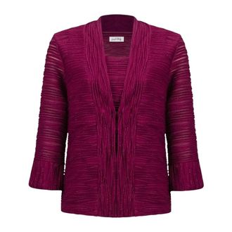 Joseph Ribkoff Sparkle Cascade 2-teiliges Jacken-Set mit Cami - - Knitwear - Damen - Rot - 3XL