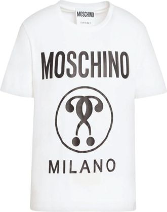 Moschino Homme, Tops, Blanc, Taille: L T-Chemises