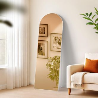 Clp Spiegel gro&szlig; Moline, Standspiegel und Wandspiegel in einem, Ganzk&ouml;rperspiegel Metallrahmen in Mehreren Gr&ouml;&szlig;en und Farben, Farbe:wei&szlig; matt, Gr&ouml;&szlig;e:150x5