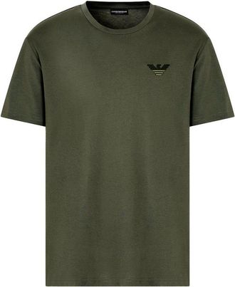 Emporio Armani T-Shirt T-Shirt Beachwear mit Logopatch &uuml;ber der Brust