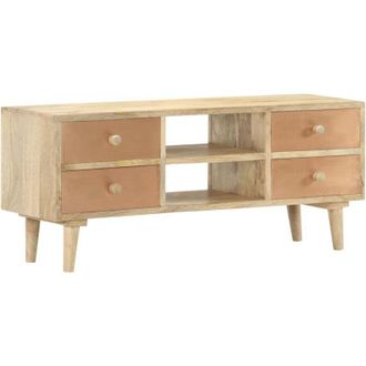 vidaXL TV-Schrank 110&times;30&times;45 cm Mango Massivholz - Vidaxl