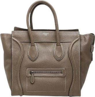 Celine Pre-owned Sac &agrave; main moyen en cuir Luggage - Femme - Pre-owned - Brun - Taille: ONE Size