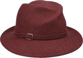 Mayser Twisted Crown Wollhut Filzhut Asymmetrisch Packable Handmade Made in EU Damen Winter Herbst rot One Size