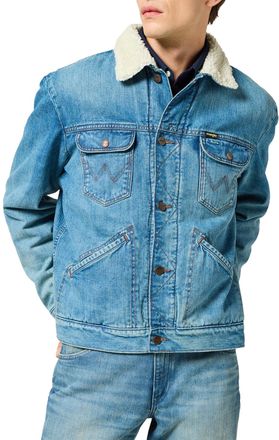 Wrangler Mens 124MJ Sherpa Jacket, Sage Wash, Large