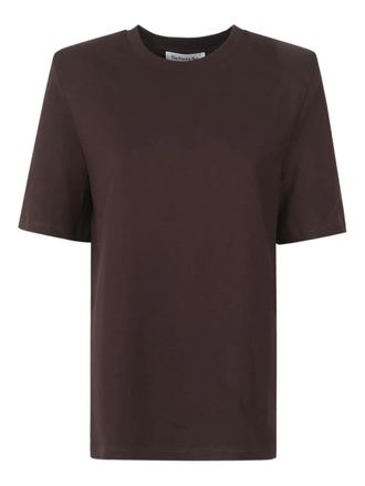 Frankie Shop padded shoulder carrington T-shirt - Marron