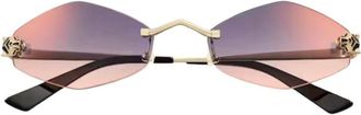 Cartier Panthere De Cartier Rose Lilac Lens Sunglasses