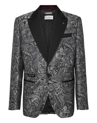 Philipp Plein Einknopf-Blazer Slim Fit Tattoo