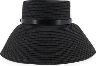 Max Mara Femme, Accessoires, Noir, Taille: 58 CM Chapeau &agrave; larges bords avec logo en m&eacute;tal