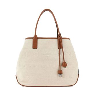 Hogan Femme, Sacs, Beige, Taille: ONE Size Sac beige à poignée nouée