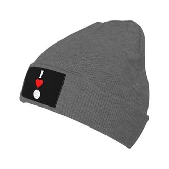 Generic Bonnet en Tricot I Love Le Volley-Ball, Joueur De Volley-Ball Vertical Coupe-Vent Casquette De Cr&acirc;ne &Agrave; Revers Classique Bonnet Hiver pour Sport Ski le