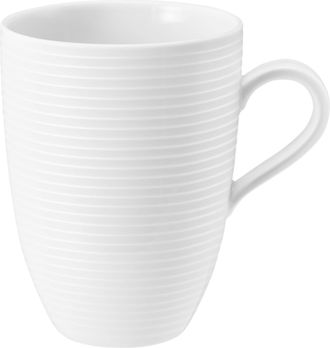 SELTMANN WEIDEN Maxi-Henkelbecher 0,45ltr. mit Relief BEAT WEISS Seltmann**6 (6 Stück)